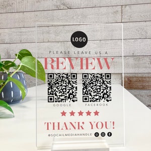 Please Leave Us A Review — Custom QR Code Acrylic Display, Easy Online ...