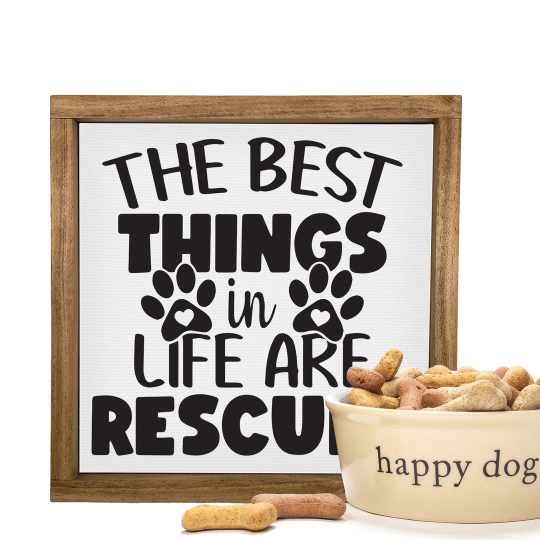 The Best Thingsin Life Are Rescued — Pet Definition Print on Canvas ...