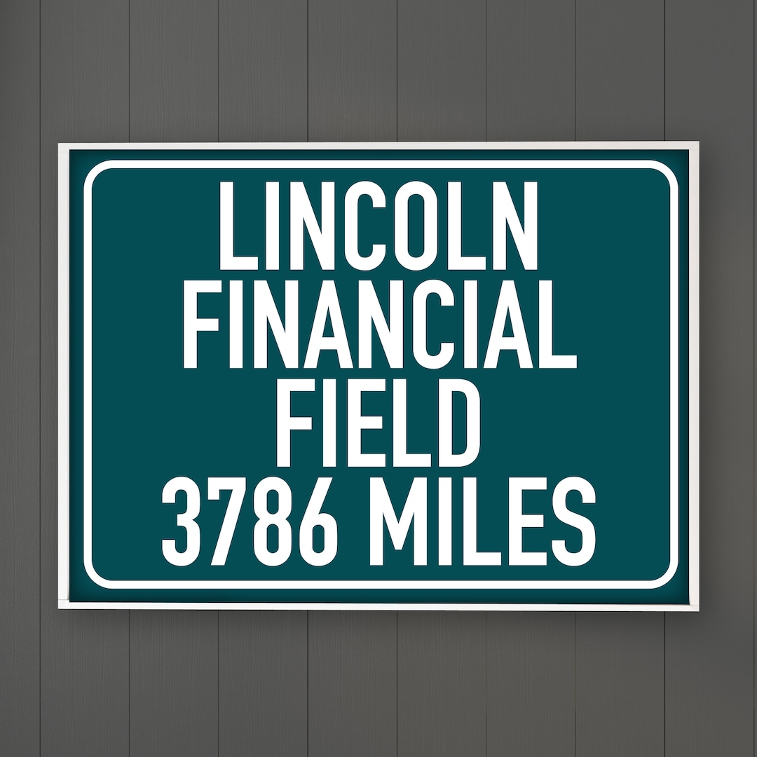 Philadelphia Eagles Stadium Sign, Lincoln, Sport Sign, Man Cave Sign ...