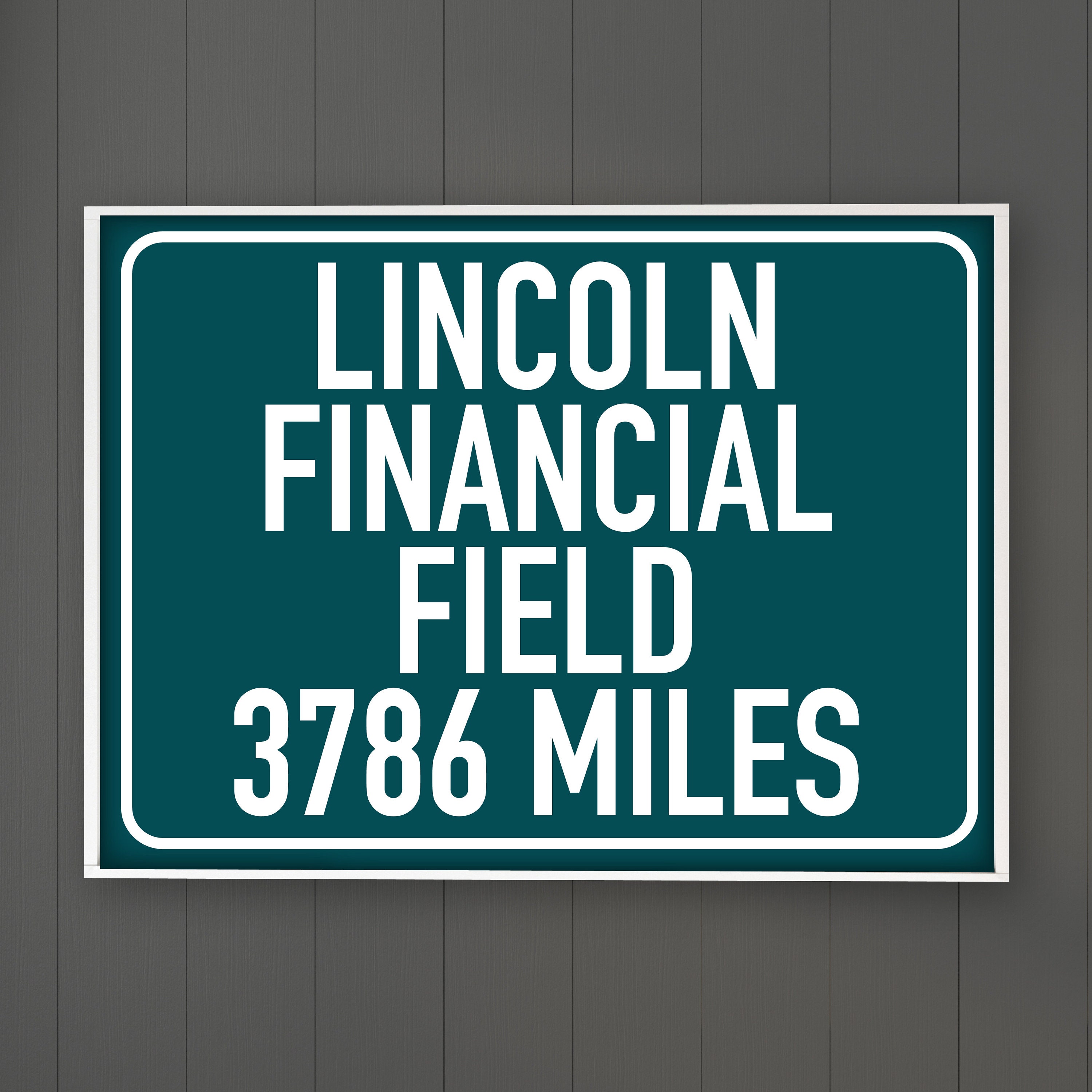 Philadelphia Eagles Stadium Sign Lincoln Sport Sign Man - Etsy