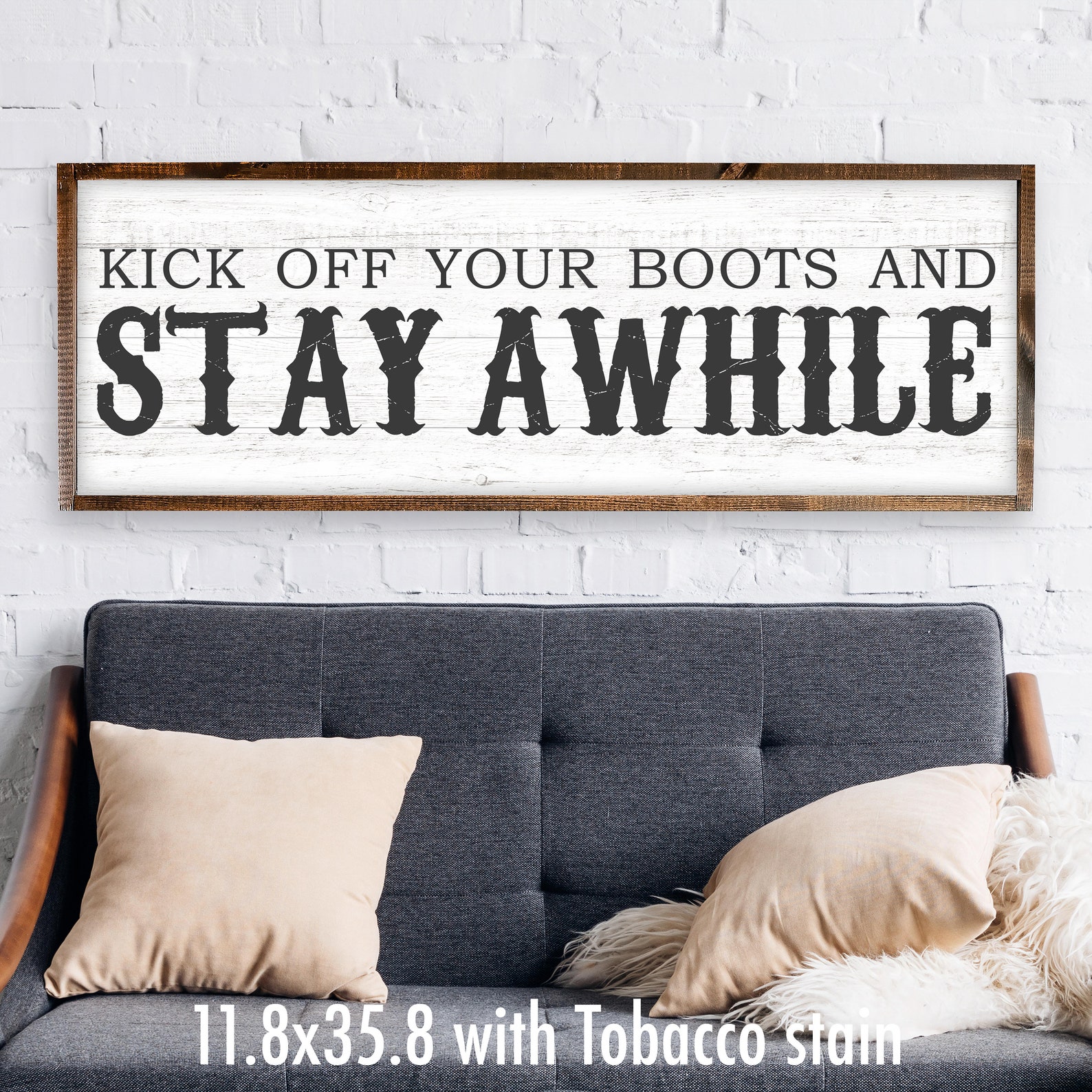 Kick off Your Boots and Stay Awhile Farmhouse Wall Decor - Etsy