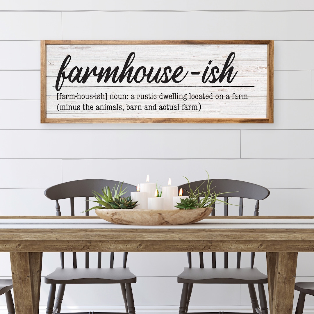 Farmhouse-ish: Definition Decor — Wood Board, Large, Fun Home Wall ...