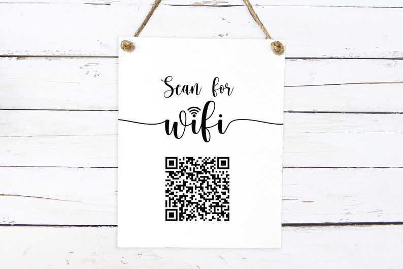 Scan for Wifi Custom Home Wifi QR Code Help Guests Connect - Etsy