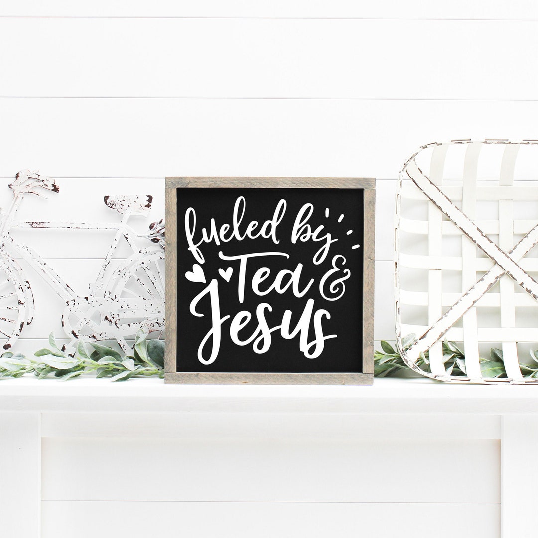 Fueled by Tea and Jesus Religious Decor Tea Decor Teacup - Etsy