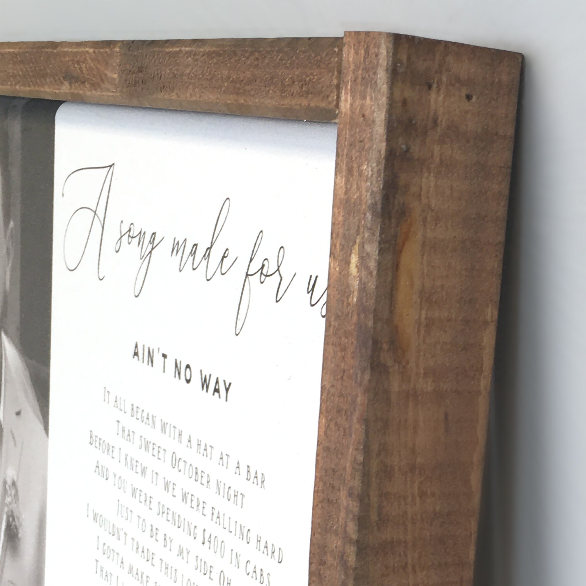 Our Vows Custom Wood Framed Wedding Print on Canvas | Etsy