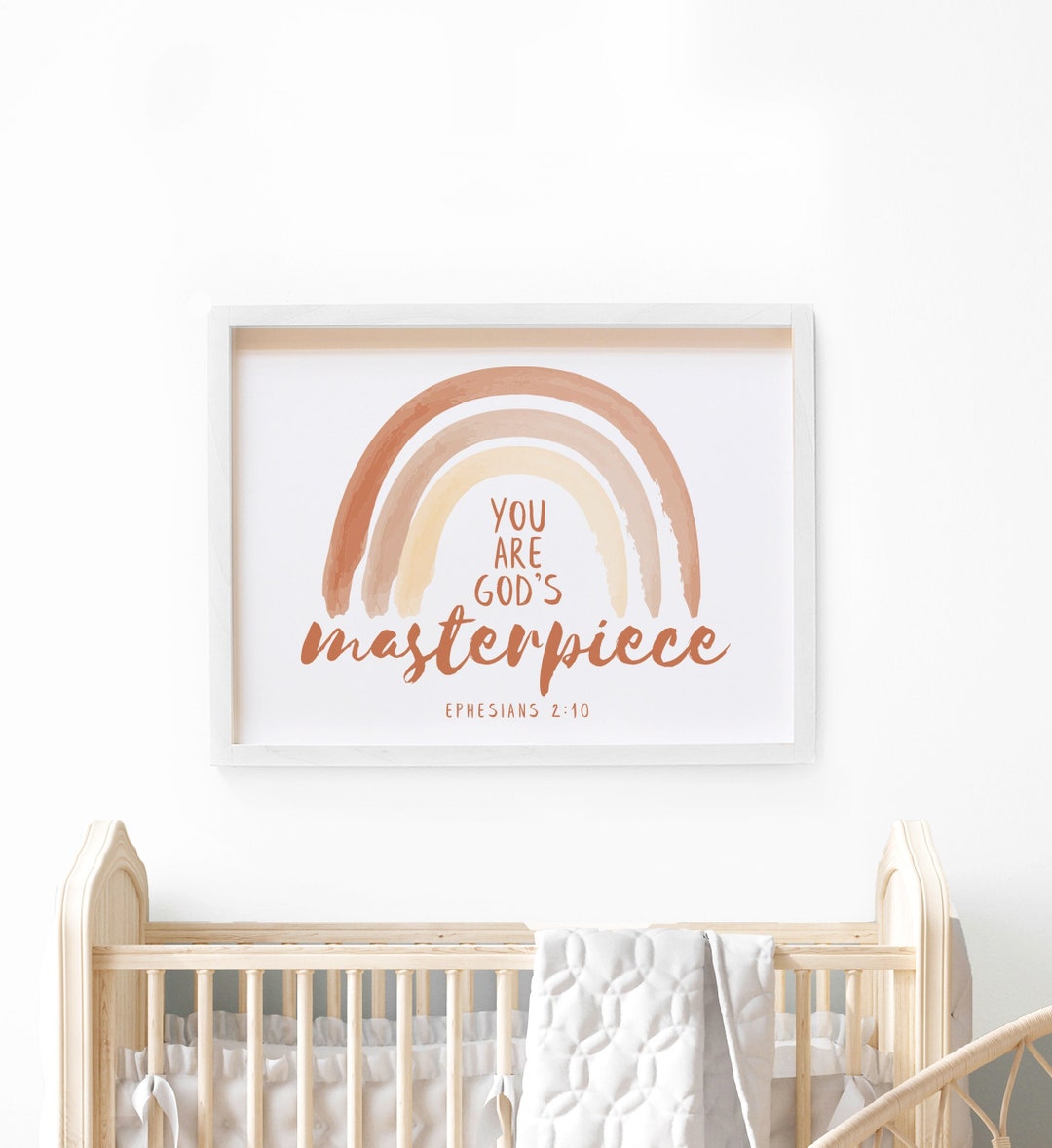 You Are God's Masterpiece - Ephesians 2:10 - Boho Religious Nursery ...