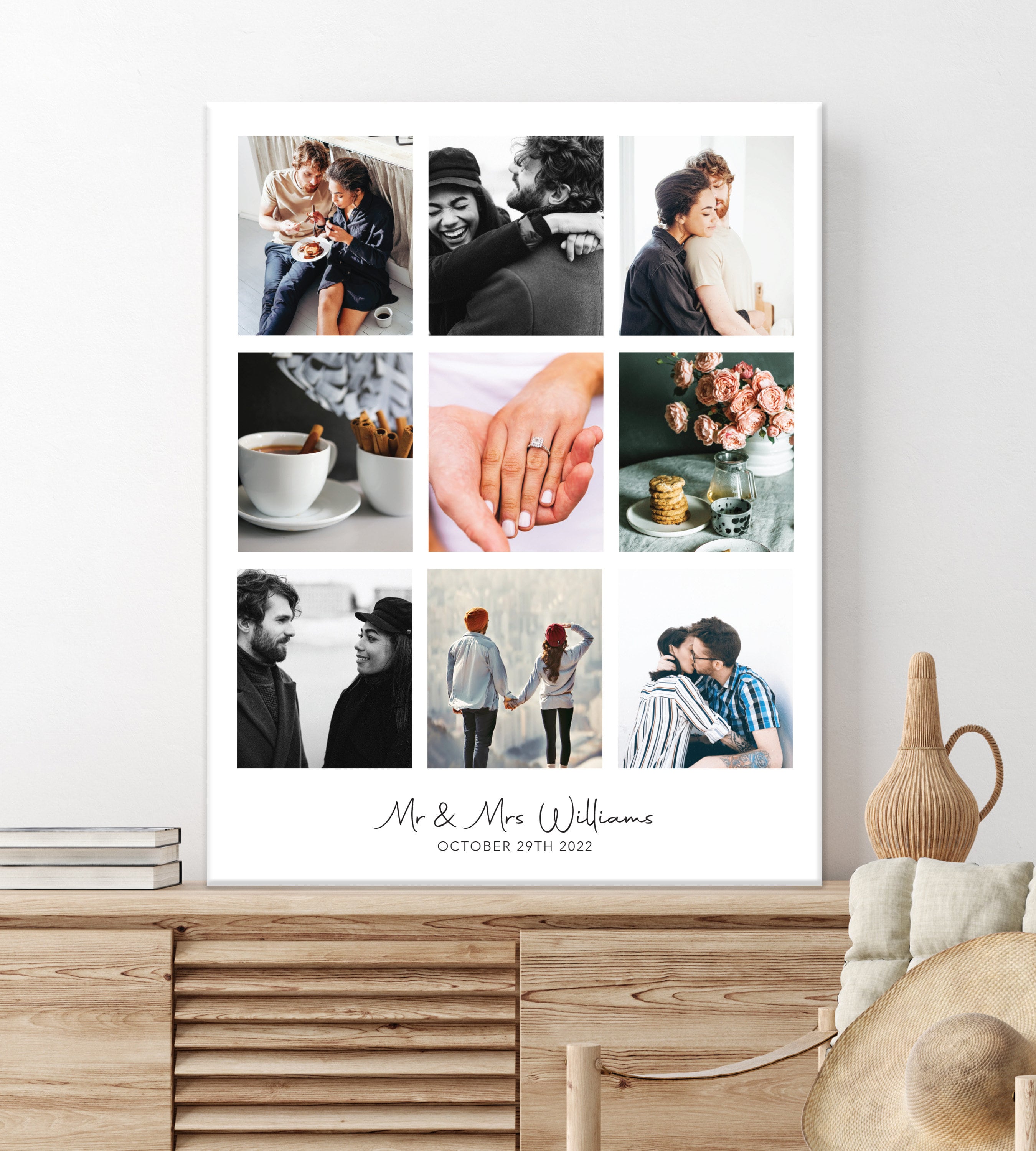 Personalized Photo Collage, Photos to Framed Canvas, Memory Keepsake ...