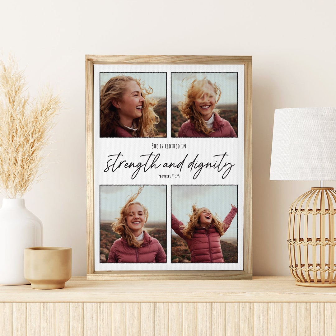 Proverbs 31:25, Four Photo Mother's Day Collage Your Custom Photos ...