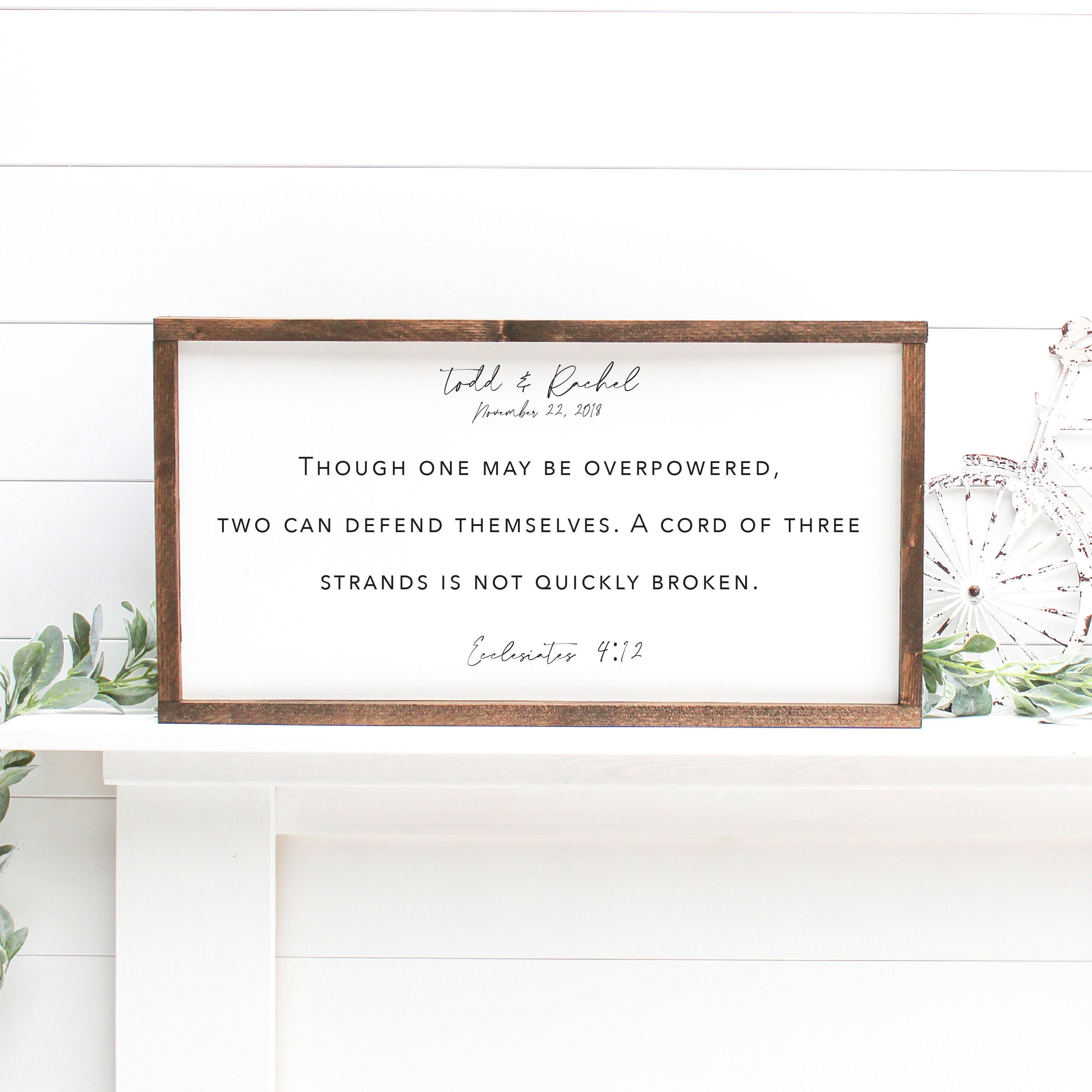 Custom Wedding Bible Verse Framed Canvas Wall Decor | Etsy