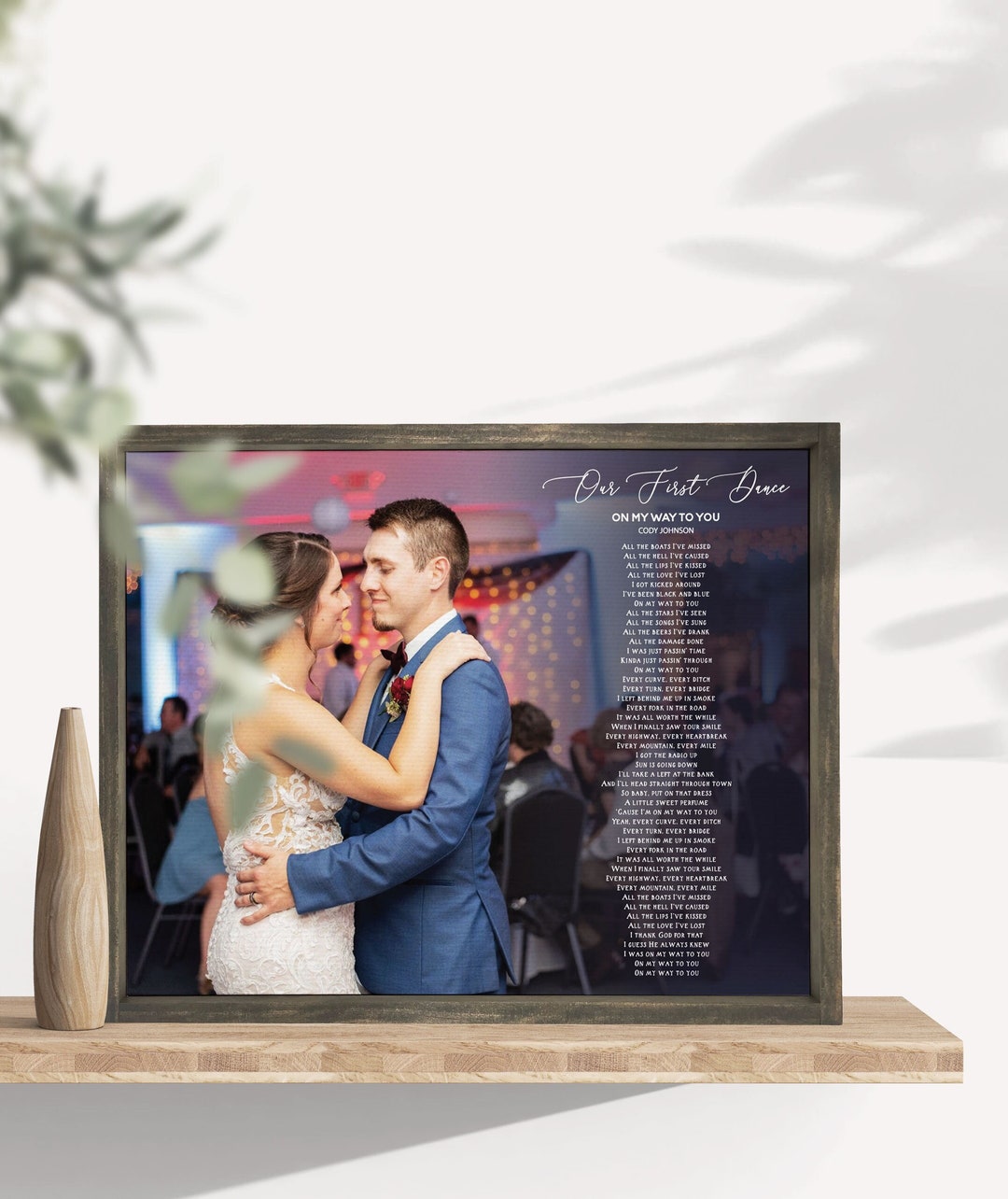 Our First Dance - Custom Framed First Dance Print on Canvas, Your Full ...