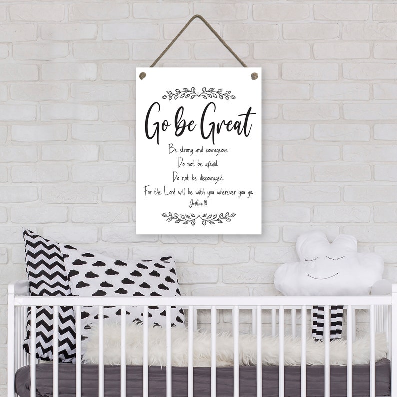 Go Be Great Joshua 1:9 Motivational Bible Verses Uplifting - Etsy