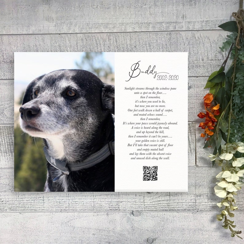 Pet Loss QR Memorial QR Code Leading to Audio or Video of - Etsy