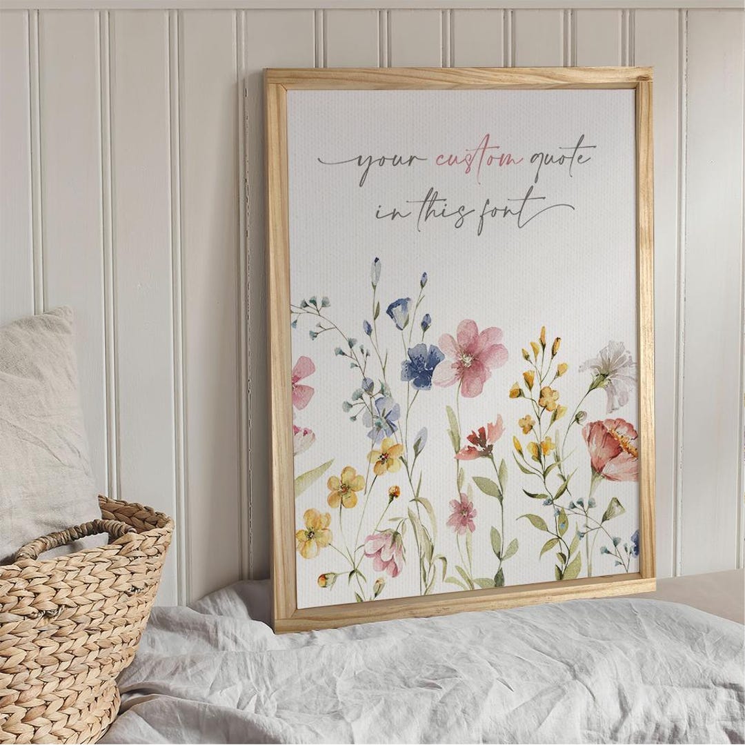 Custom Quote or Poem on Canvas — Framed, Unframed, or Rope Board Option ...