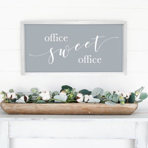 Office Sweet Office Decor — Custom Framed Canvas Home Office Decor ...