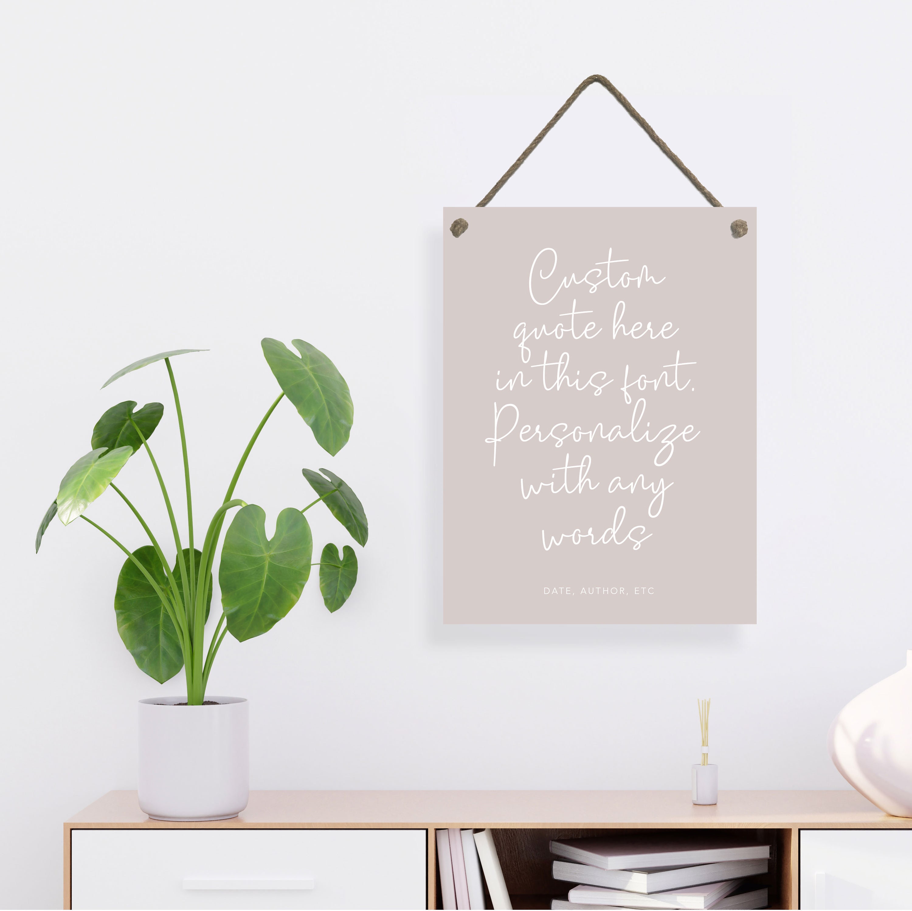 Custom Quote on Hanging Board Your Custom Quote Hanging Rope - Etsy