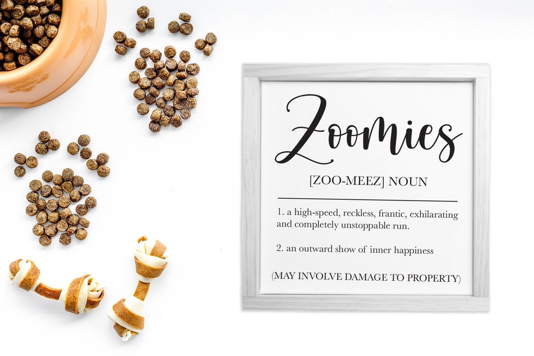 Zoomies — Pet Definition Print on Canvas, Farmhouse Decor, Pet Wall ...