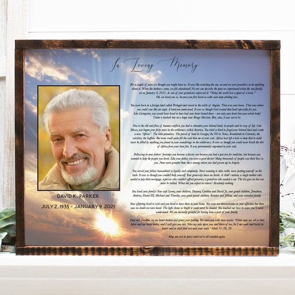 Custom Obituary - Etsy
