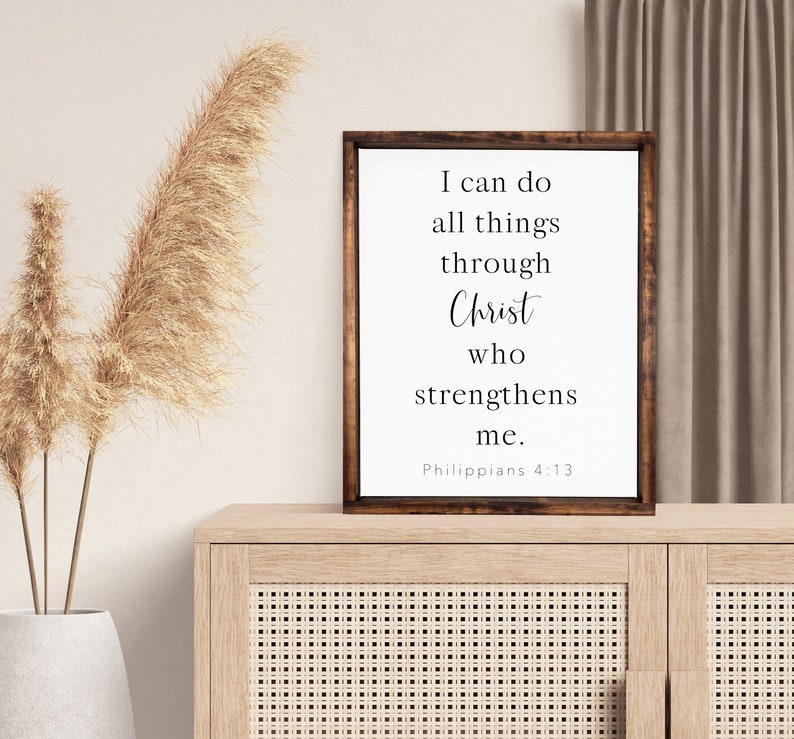 I Can Do All Things Through Christ Who Strengthens Me — Framed Canvas ...