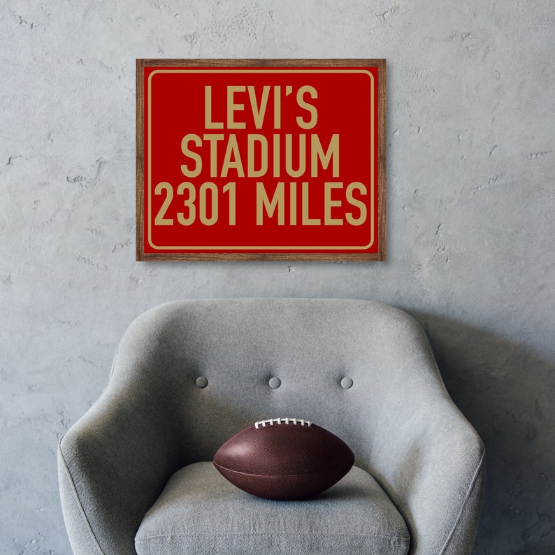 49ers Stadium Sign Levi's Stadium Sports Fan Signs - Etsy