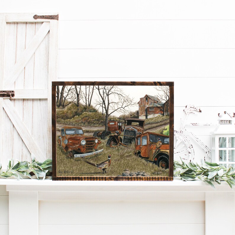 Ray Kelly Fine Art Framed Canvas Print Wall Decor Rustic | Etsy