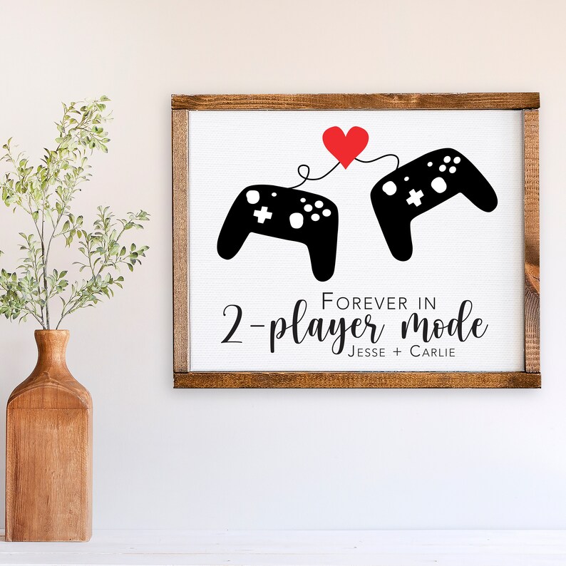Forever in 2-player Mode Video Game Decor Wood Framed - Etsy