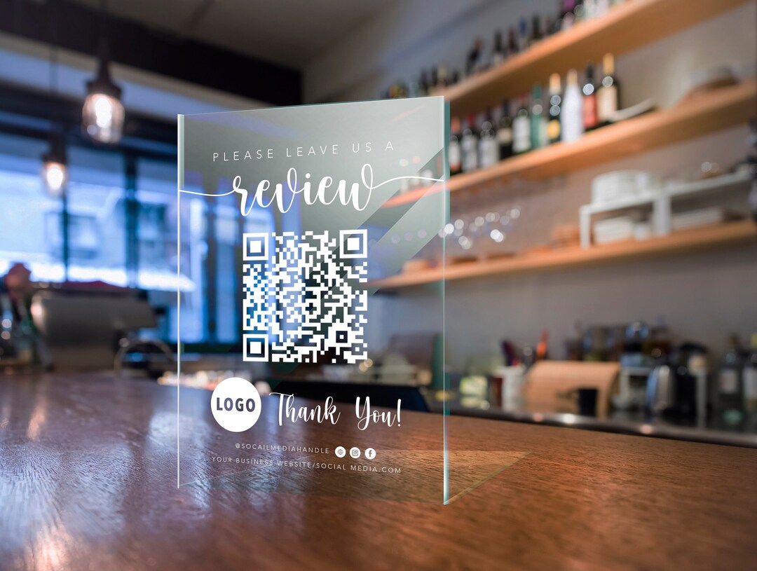 Please Leave Us A Review — Custom QR Code Acrylic Display, Easy Online ...