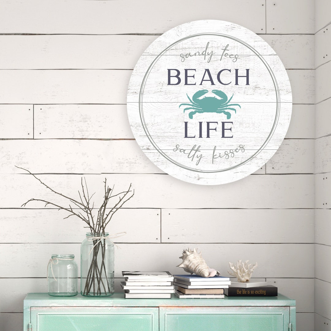 Sandy Toes Salty Kisses Beach Life — Cute Nautical Beach Decor ...
