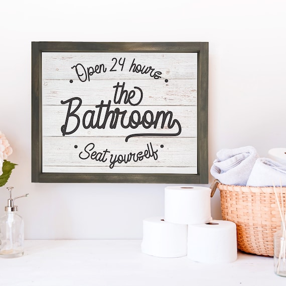 Vintage Bathroom Signs For Home