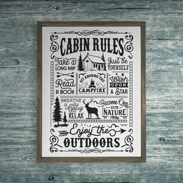 Cabin Rules - Etsy