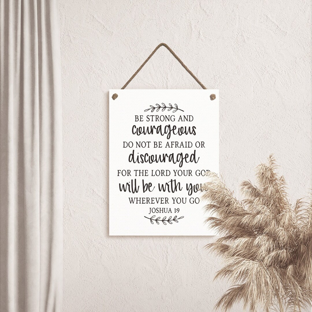 Joshua 1:9 — Biblical Verse Religious Decor, Bible Quotes, Religious ...