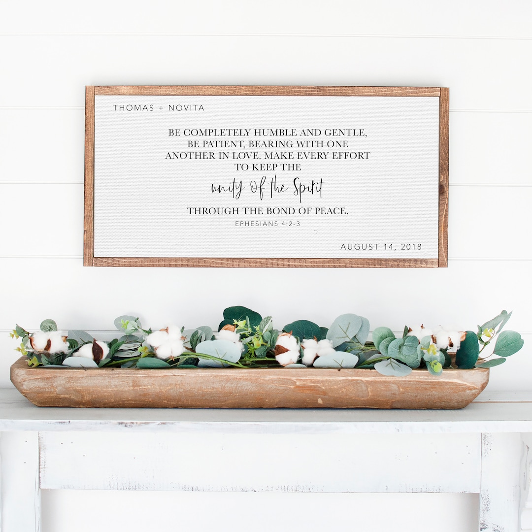 Framed Personalized Wedding Bible Verse on Canvas, Custom-made Wall ...