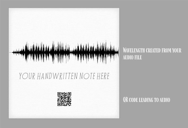 Soundwave, Handwriting & QR Code Canvas — Memorial Voicemail Gift ...