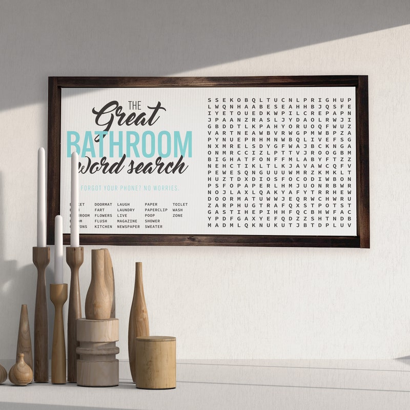 Bathroom Wall Words - Etsy