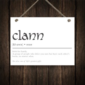 Clann Definition — St Patrick's Day Decor, Celtic Signs, Irish ...