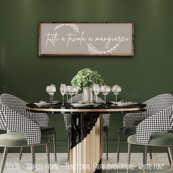 Tutti a Tavola a Mangiare Italian Kitchen Sign Framed - Etsy