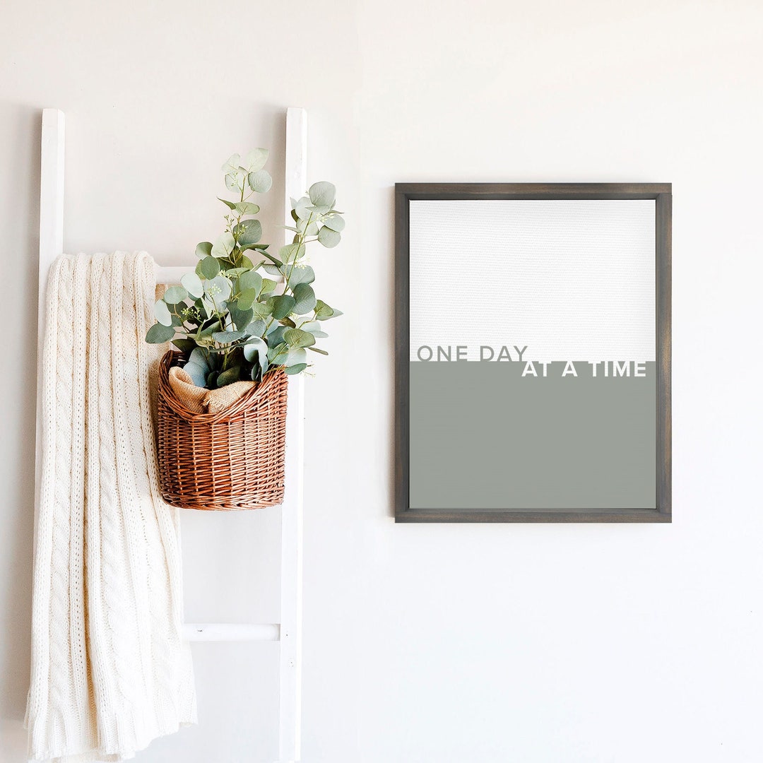One Day at a Time — Motivational Office Decor, Inspirational Framed ...