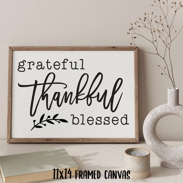 Grateful Thankful Blessed Sign - Etsy
