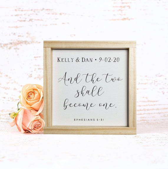 Wedding Bible Verse Customized and Framed Canvas Wall Decor - Etsy
