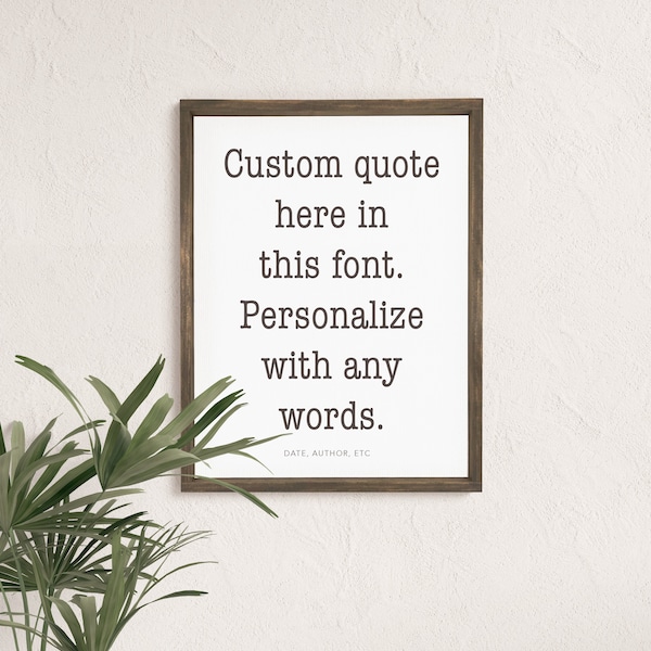 Custom Canvas Quote - Etsy