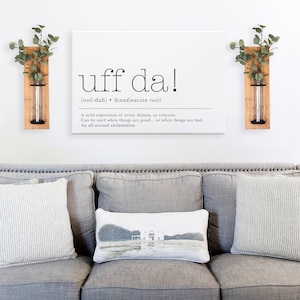 Uff Da Definition — Funny Midwestern Humor Wall Decor, Farmhouse Framed ...