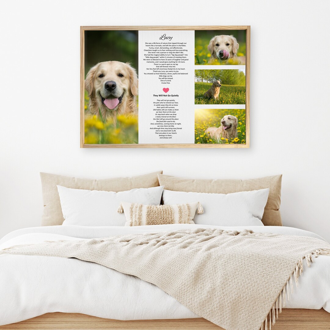 Pet Photo Collage, Custom Four (4) Photos, Personalized Description ...