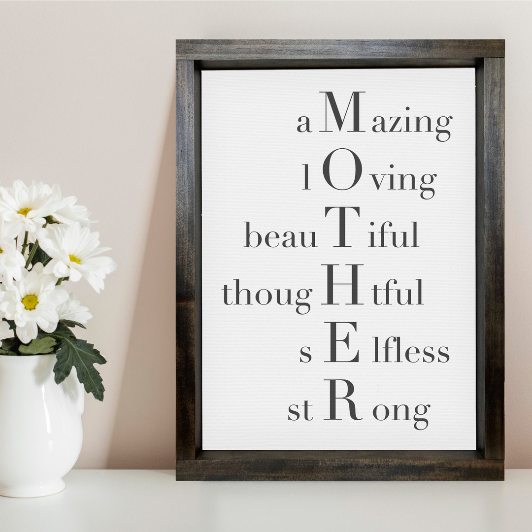 What A Mother is — Mother's Day Gift, Mother's Day Wall Decor, Gifts ...