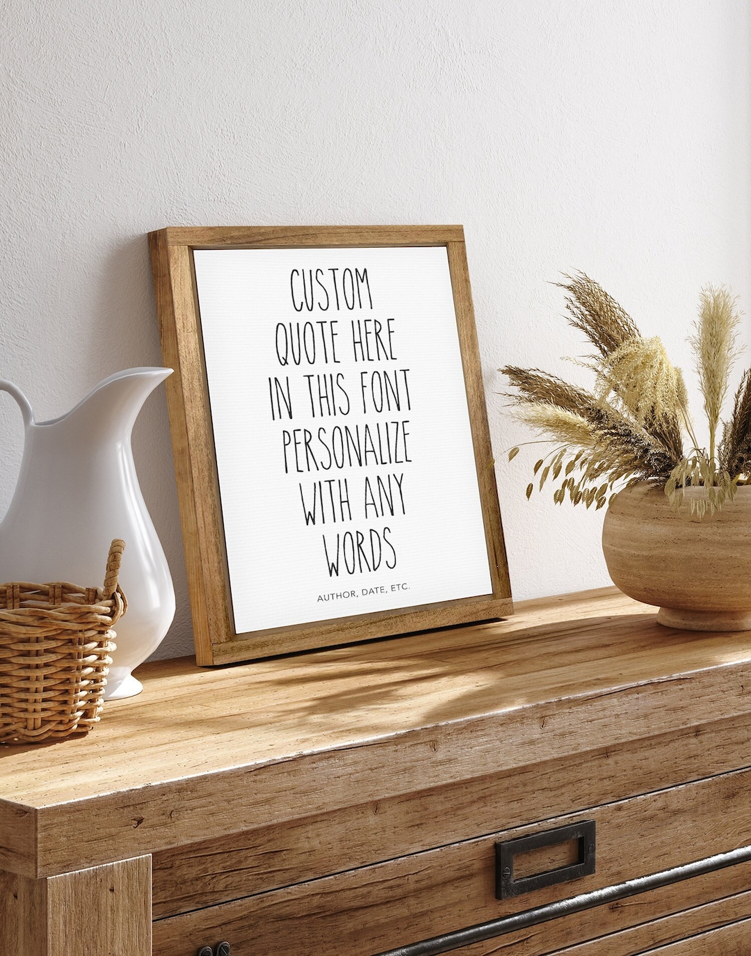 Custom Quote Print — Framed Canvas, Multiple Sizes, Background Colors ...