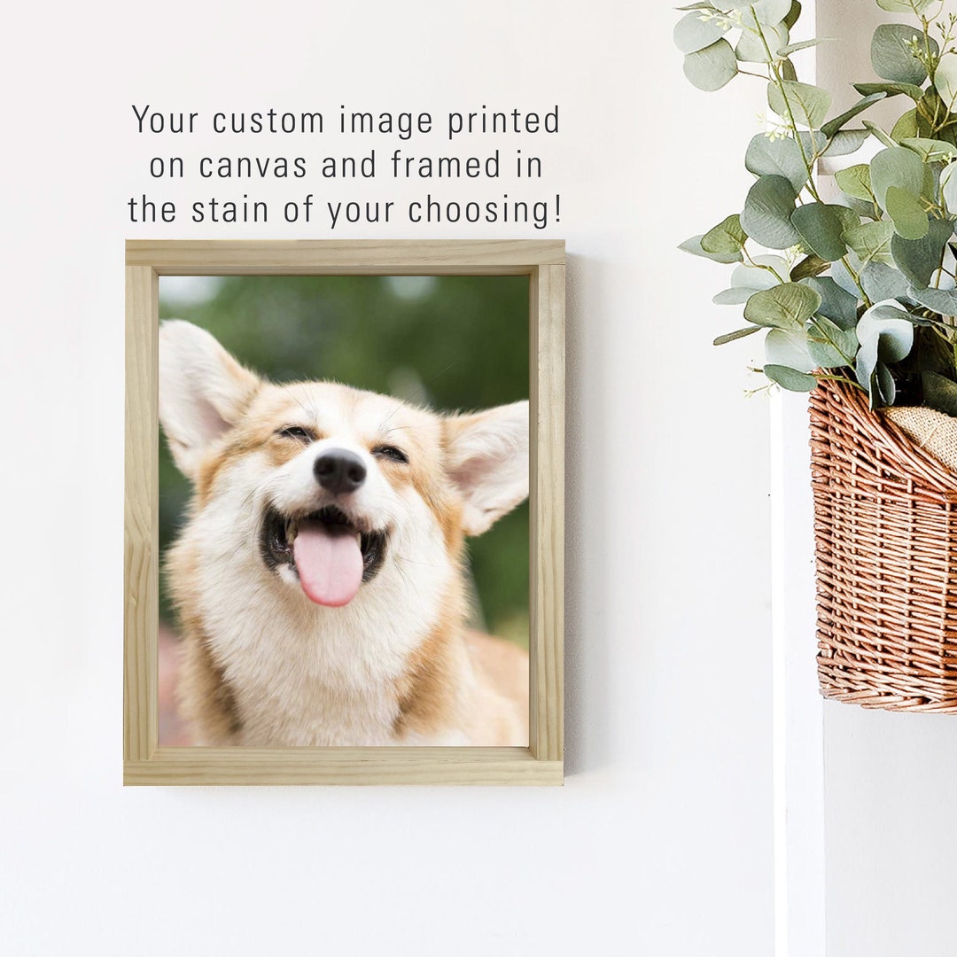 Custom Pet Photo Print Canvas — Upload Your Image, Framed Photo on ...