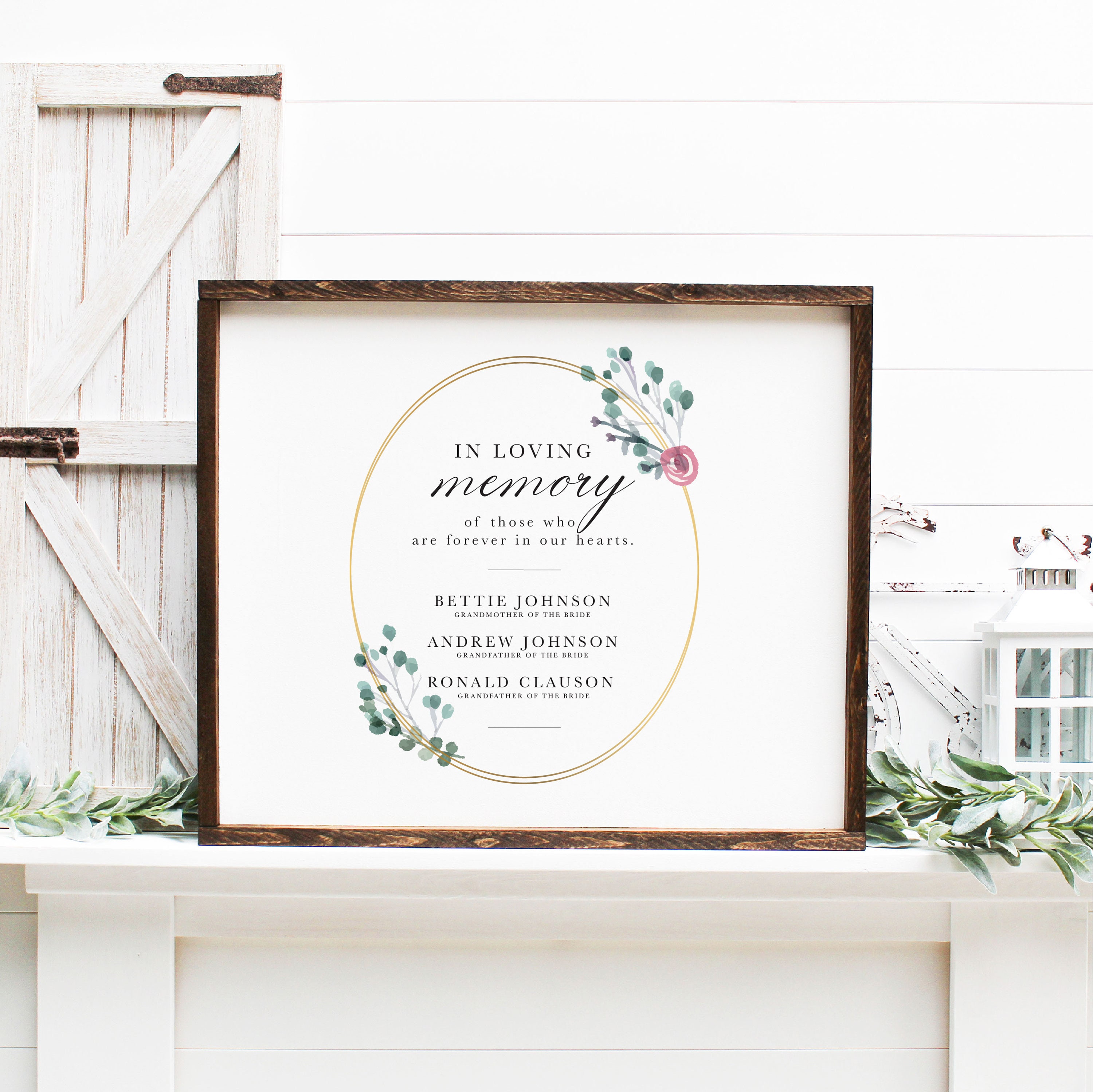 In Loving Memory Wedding Decor Custom Frame FREE SHIPPING | Etsy