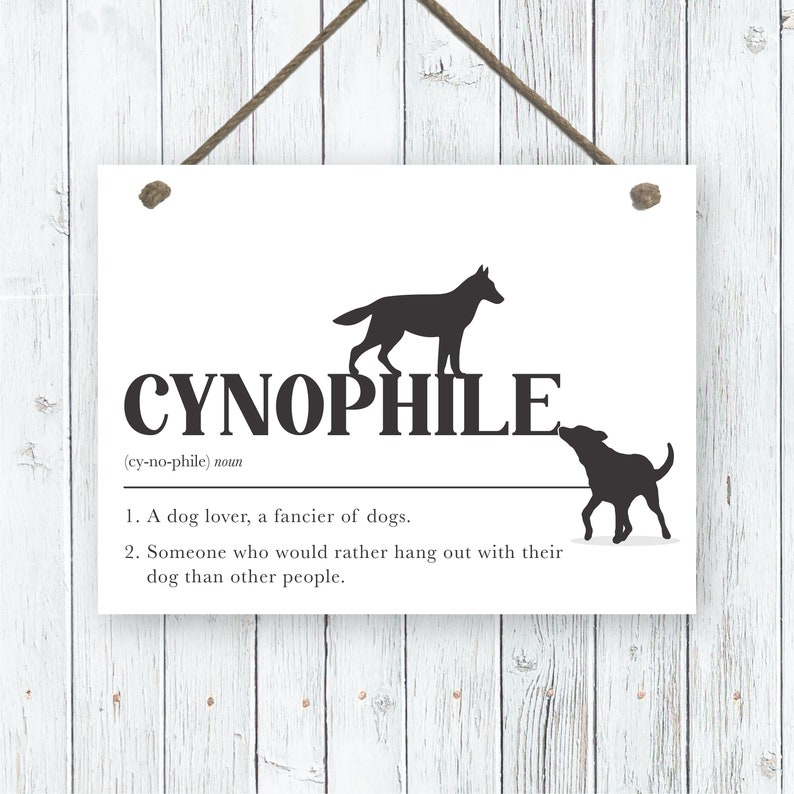 Cynophile Definition Print on Canvas Funny Dog Print Dog - Etsy