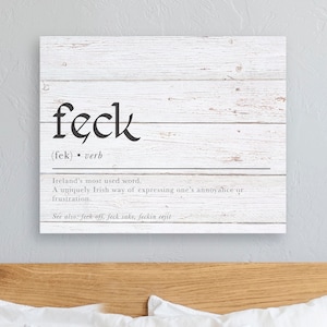 Feck Definition — St Patrick's Day Decor, Celtic Signs, Irish ...