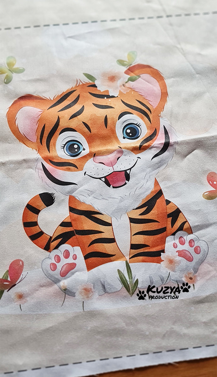 Baby Fabric Panels Cute Little Tigers. Fabric Panels for Quilting ...