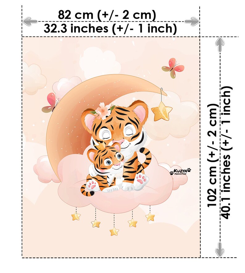 Baby Fabric Panels Cute Little Tigers. Fabric Panels for Quilting ...