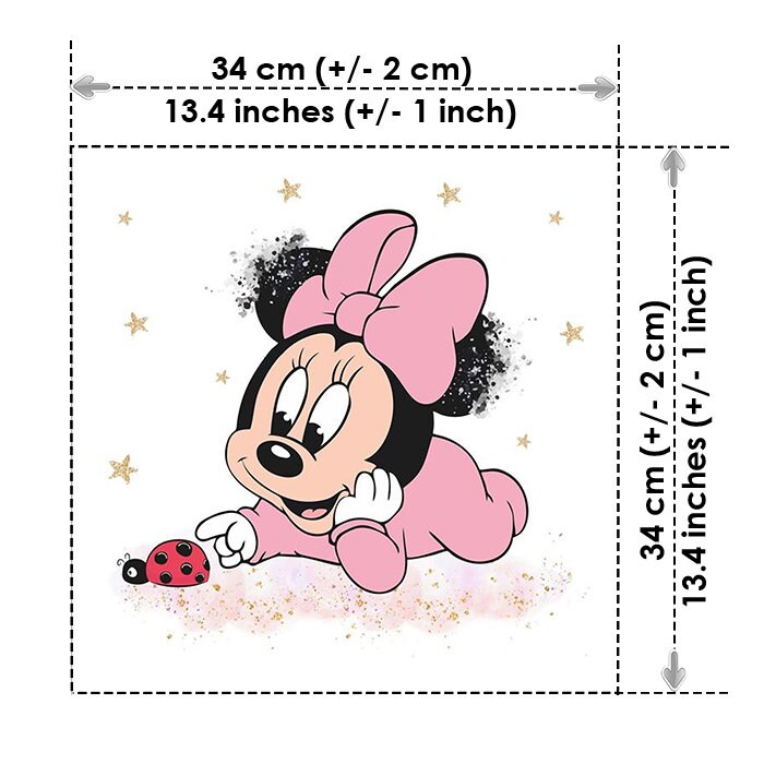 Quilting Fabric Panel Set Pink Minnie Mouse. Baby Sewing Fabric Panels ...